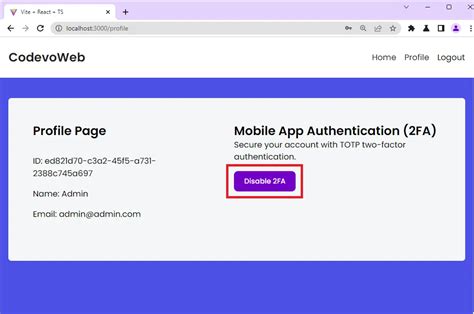 How To Implement Two Factor Authentication FA In React Js