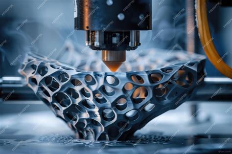 Shot Of A 3d Printer In Action Creating A Complex Object Layer By Layer Premium Ai Generated Image
