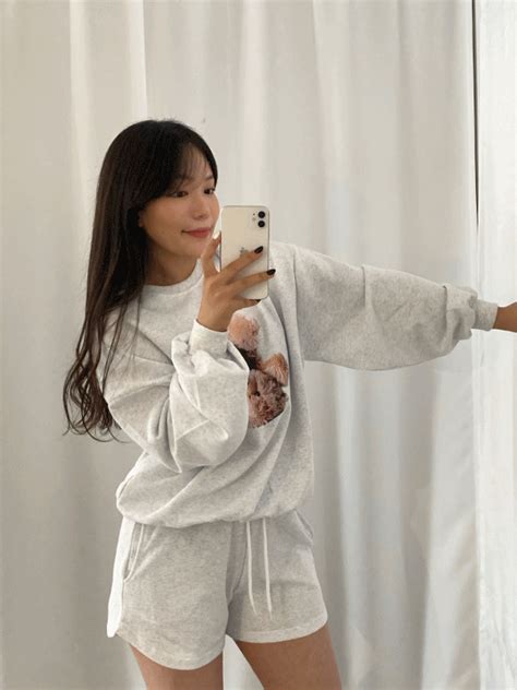 44 66세트가격 곰돌이 맨투맨 반바지 세트 3colors 빅사이즈 트레이닝 세트 봄 트레이닝 간절기 트레이닝 맨투맨 세트 봄 반바지 봄 맨투맨 얇은 맨투맨