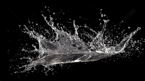 검정색 배경에 물이 공기 중으로 튀는 3d 렌더링 그림 민물 물의 흐름 깨끗한 물 배경 일러스트 및 사진 무료 다운로드 Pngtree