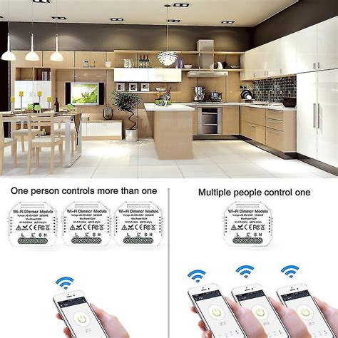 90 250v Wifi Dimmer Module Dimmer Switch Smart Light Switches 2 Way Switch Voice Control App