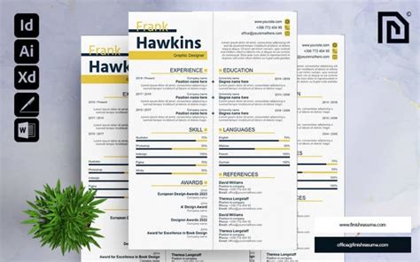 Graphic Design Resume Template Finish Resume Graphic Design Resume Resume Design Layout