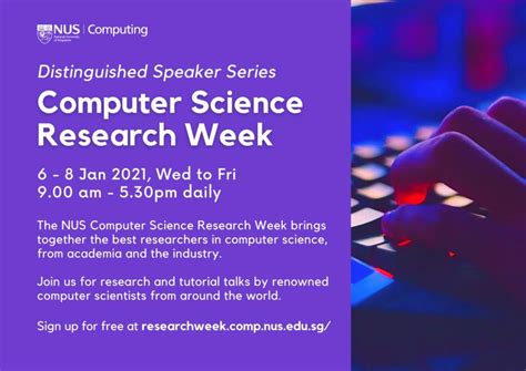 Nus Computing On Linkedin Computerscience Computing Research Webinars