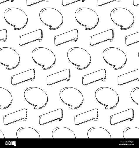 Line Chat Bubble Note Message Background Vector Illustration Stock
