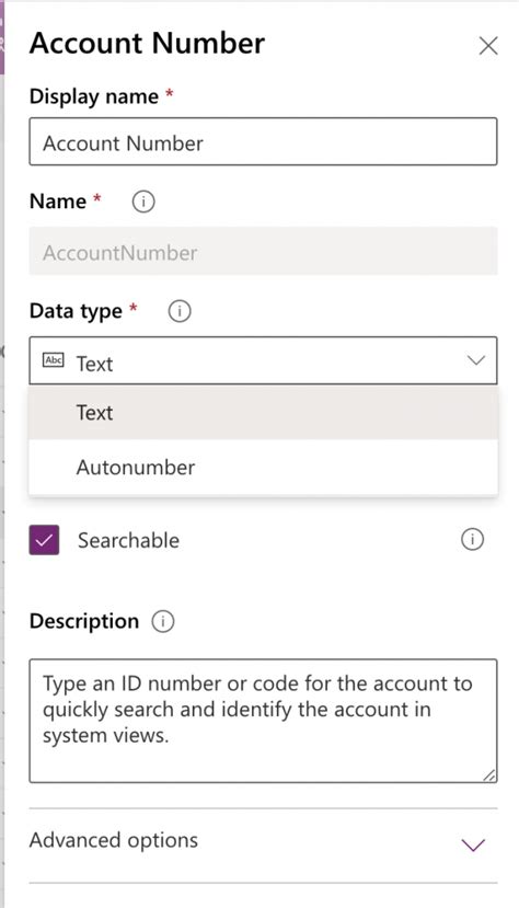Option To Change Data Type To AutoNumber For Existing Text Fields Now Available With The New