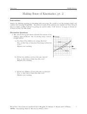 Kinematics Pt 2 Pdf Mentoring STARS Physics Making Sense Of Kinematics Pt 2 Instructions