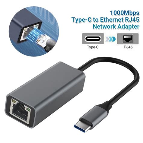 包郵 [灰色] Type C轉r45轉接器 外接式免驅usb網路卡 有線乙太網路卡 [平行進口] Pc6334 電腦＆科技 電腦周邊及配件 電腦線、轉接線及轉換器 Carousell