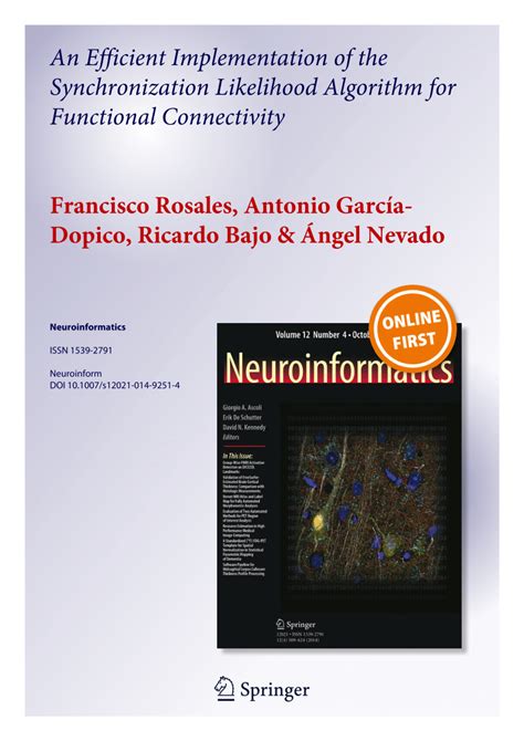 Pdf An Efficient Implementation Of The Synchronization Likelihood