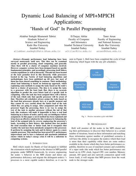 pdf dynamic load balancing of mpi mpich applications hands of god
