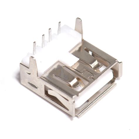 10 피스 USB 타입 A 표준 포트 암 솔더 잭 커넥터 PCB 소켓 스트레이트 레그 롤 에지 화이트 글루 티몬