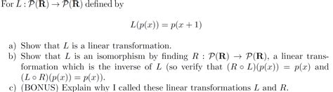 Solved For Lpr→pr Defined By Lpxpx1 A Show