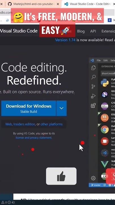 💻 Vscode Installation This Code Editor Is Free Modern And Easy 🚀 Developer Vscode Youtube
