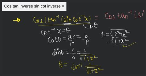 Cos Tan Inverse Sin Cot Inverse Filo