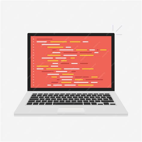 Premium Vector Vector Laptop Coding Concept Web Developer Design