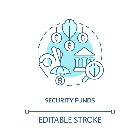 Security Funds Turquoise Concept Icon Banking Service Choosing Credit