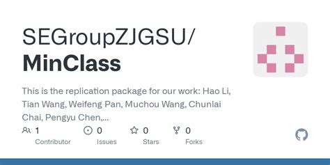 GitHub SEGroupZJGSU MinClass This Is The Replication Package For Our Work Hao Li Tian Wang