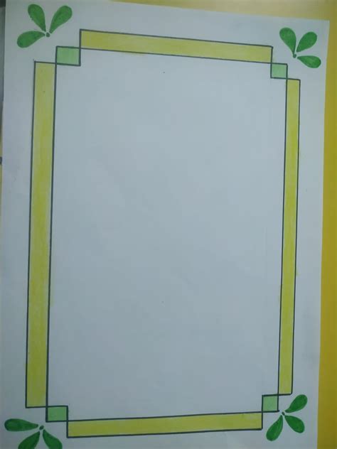 Easy Border Designs With Only Two Colours Creative School Project Ideas