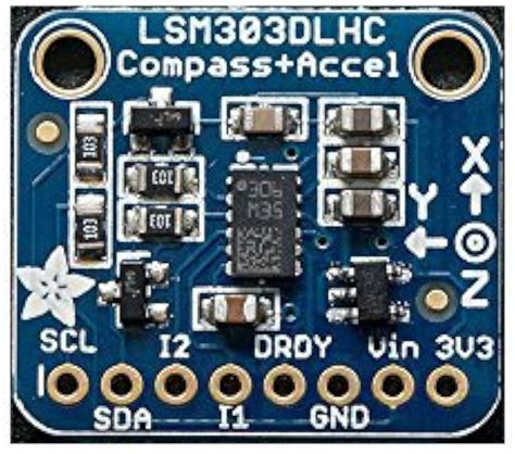 Lsm303 Triple Axis Accelerometermagnetometer Module Pinout 48 Off