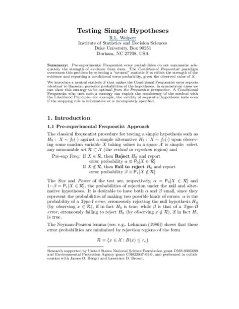 Pdf Conditional Frequentist Paradigm For Evidence