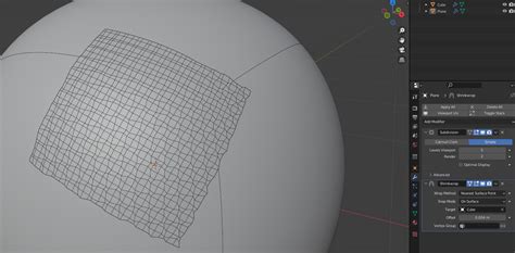 Image Will Not Shrinkwrap To Curved Surface Blender Stack Exchange