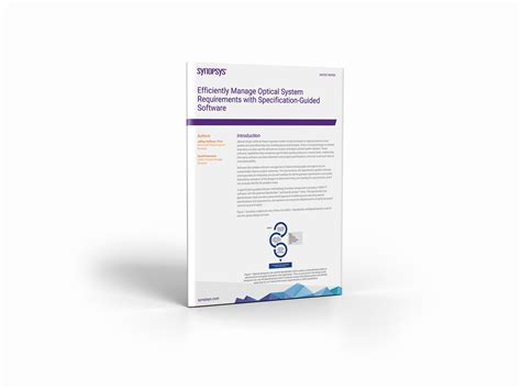CODE V Product Literature Synopsys Optical Solutions