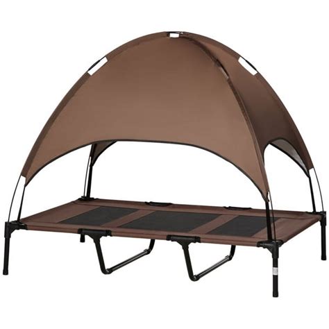 Imerelez Elevated Dog Bed Raised Outdoor Dog Bed With Canopy Portable