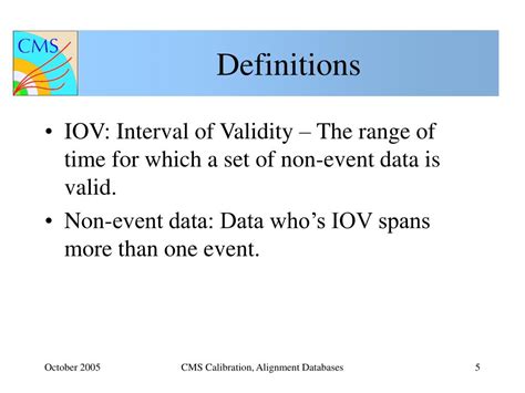 Ppt Cms Calibration Alignment Databases For The Magnet Test And