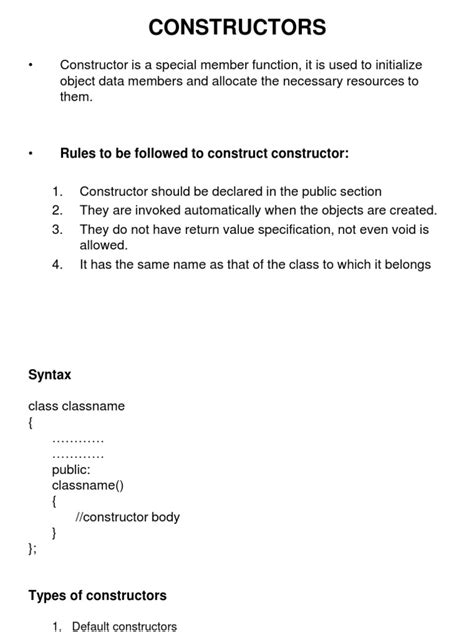 Constructor Operator Overloading Pdf Constructor Object Oriented