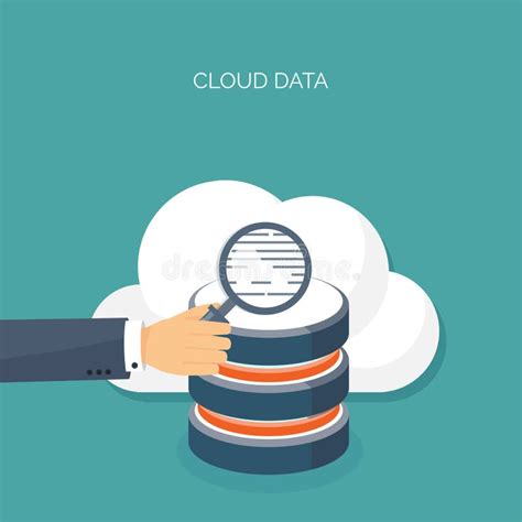 Vector Illustration Flat Cloud Computing Background Data Storage Network Technology Stock