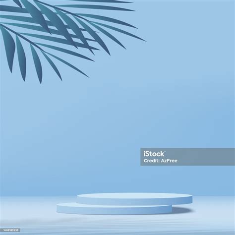 3d 파란색 연단과 최소한의 파란색 벽 장면 3d 연단 최소한의 추상적 인 배경 벡터 3차원 형태에 대한 스톡 벡터 아트 및 기타 이미지 3차원 형태 개념 경쟁