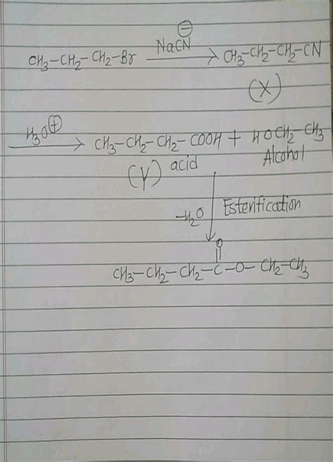 carboxylic Acid and is derivatives What is compound Z: CH.CH.CH Br - NaCN, X-HO-YCACHOH ,Z (AICH ...