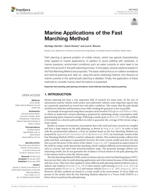 Pdf Marine Applications Of The Fast Marching Method