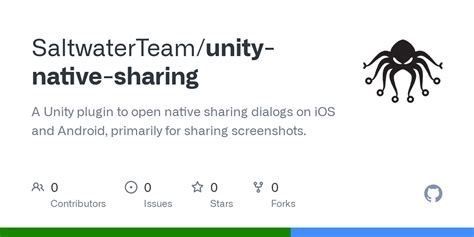 github saltwaterteam unity native sharing a unity plugin to open