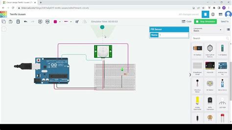Tinkercad Simulation Of Ir Sensor With Led Light Using Arduino Youtube