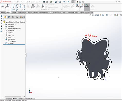 How Do I Make An Outline For This Sketch Rsolidworks