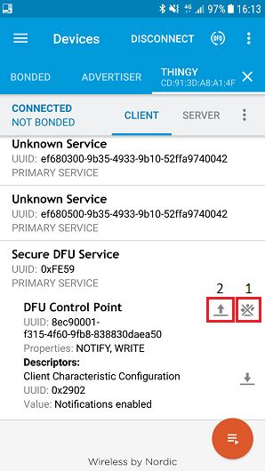 Nordic Thingy52 V220 Ota Dfu With Nrf Connect