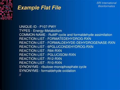 Ppt Computational Exploration Of Metabolic Networks With Pathway Tools Part 2 Apis And Examples