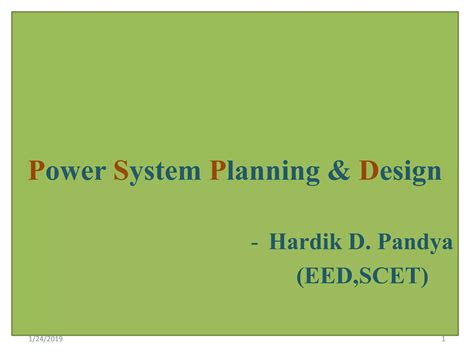 power system planning and design pptx science
