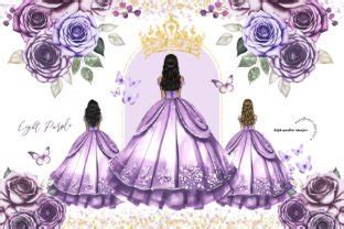Light Purple Princess Floral Clipart Graphic By Sunflowerlove