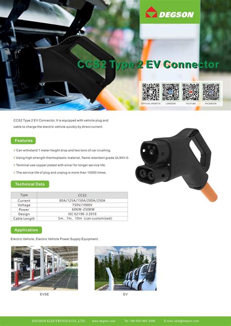 Ccs2 Type 2 Ev Connector Is Equipped With A Vehicle Plug And Cable To