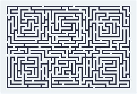 Rectangle Maze Labyrinth With Square Paths And Complicated Riddles