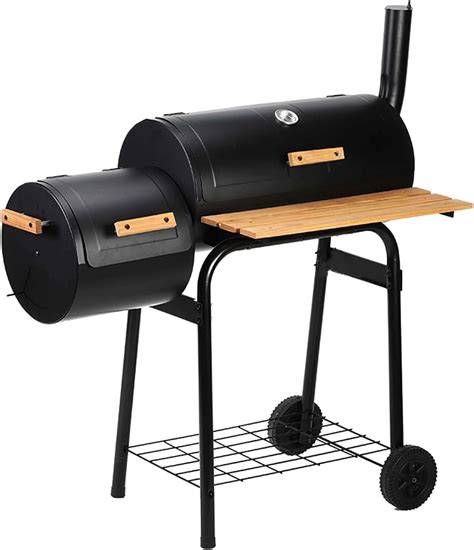 Gr8 Garden Large Portable Charcoal Barrel Bbq With Smoker Cooking Grill