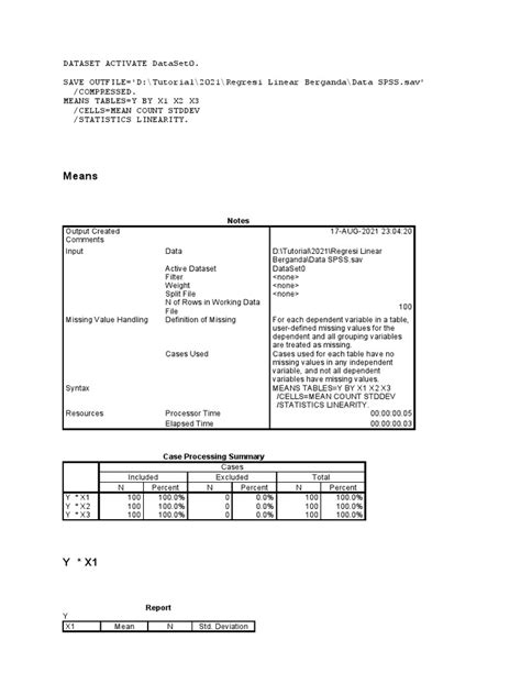 Output Spss Format Word Pdf Errors And Residuals Dependent And