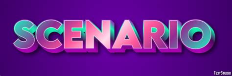 scenario text effect and logo design word