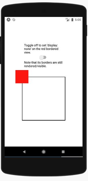 Android Only Setting `display None` Style Still Renders Visible Borders · Issue 30338