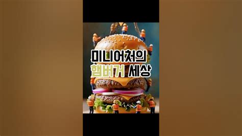 미니어처들의 햄버거 만들기~미니어처 햄버거 요리 Youtube