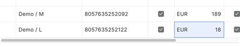 bug impossibile to modify the variant price in the panel in the