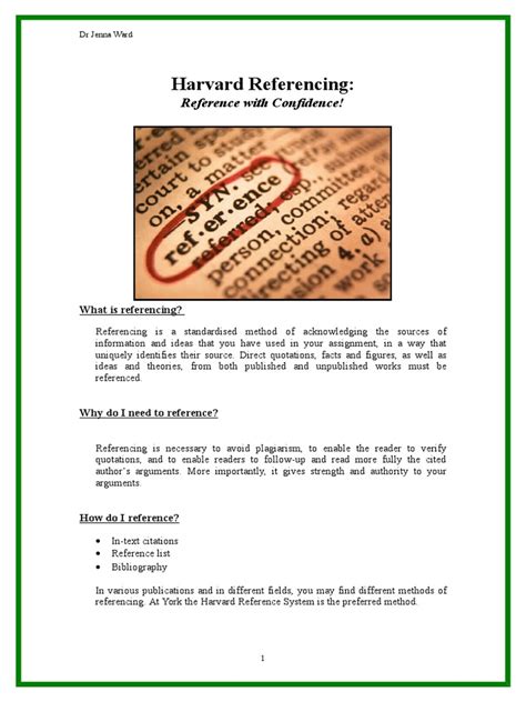 harvard referencing handout citation university of oxford