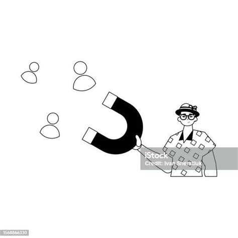 조롱은 주제를 끌어들이는 유치 포스터를 들고 있습니다 시간 개념 검은 색과 Ashen 선형 스타일러스 트렌디한 스타일 벡터 일러스트레이션 긴에 대한 스톡 벡터 아트 및 기타