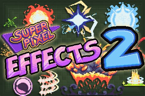 Super Pixel Effects Pack 2 2d Textures And Materials Unity Asset Store